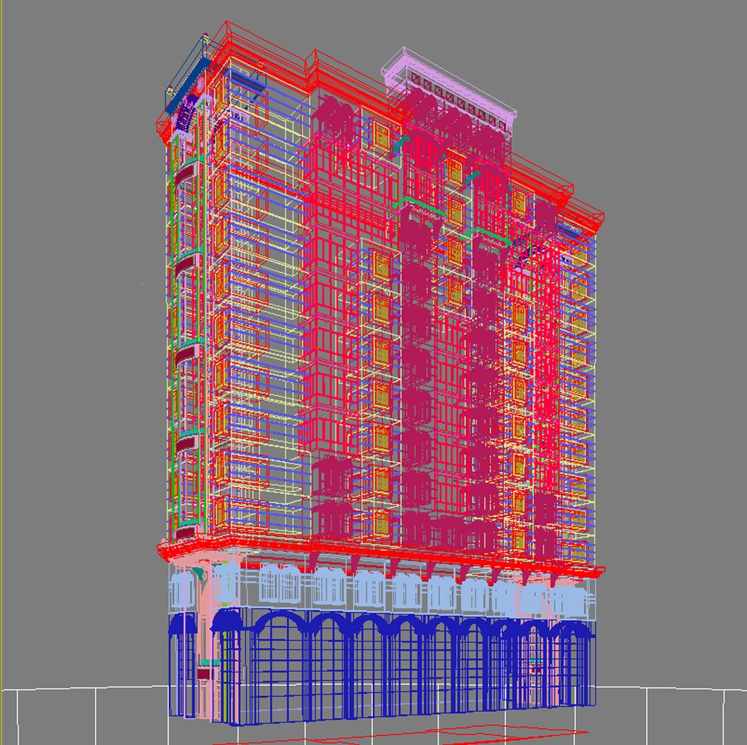 3D Hotel - Residential Apartment Building 3D Model- 6 Model ...