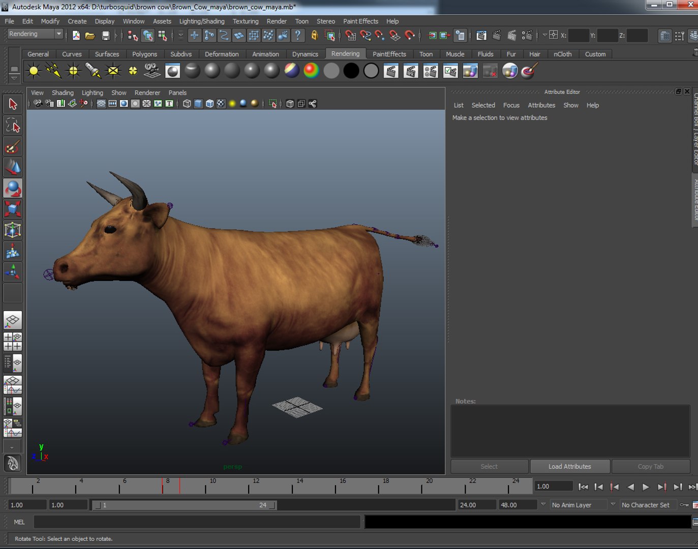 3D Brown Cow Model - TurboSquid 1176039