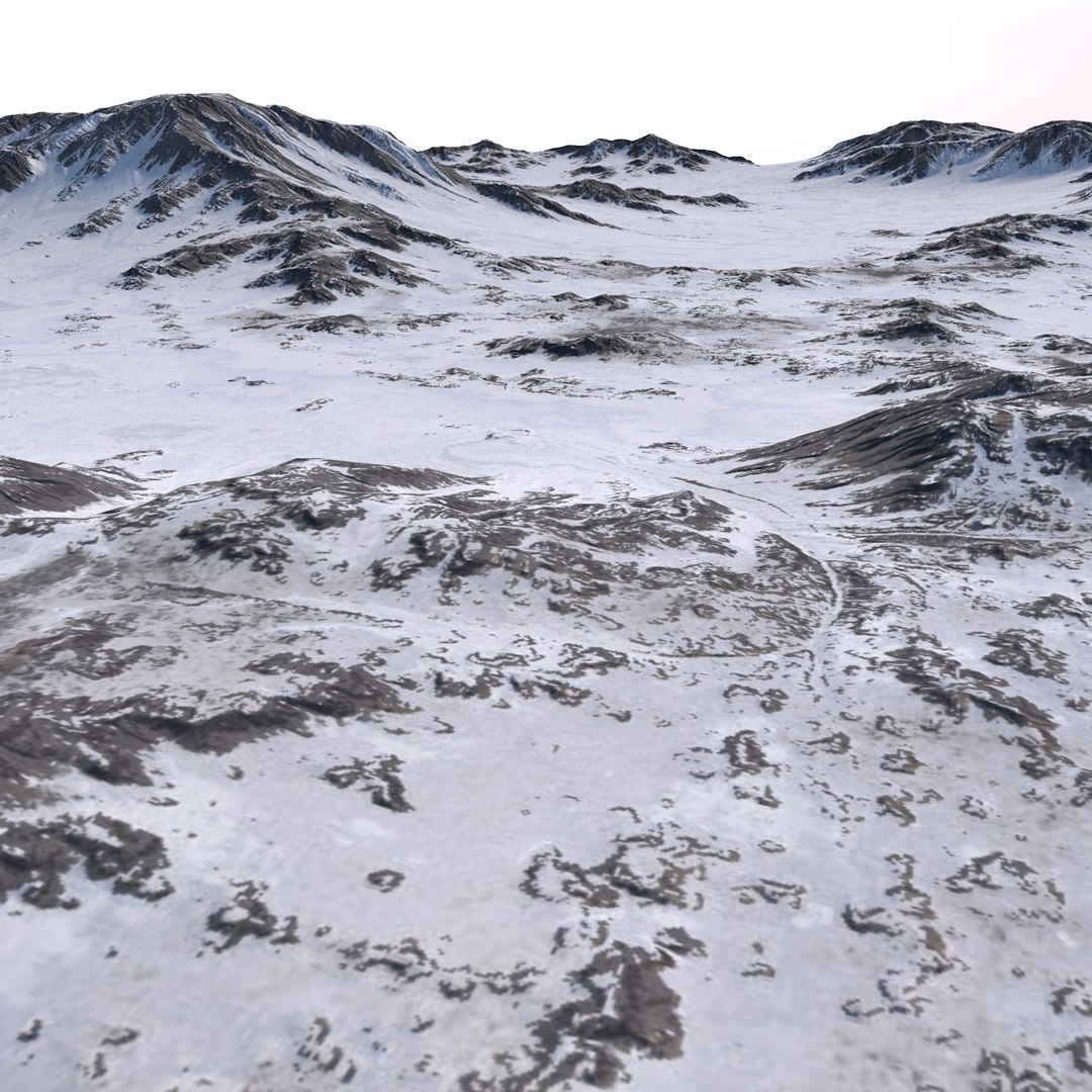 3D Snowy Terrain - TurboSquid 1388894