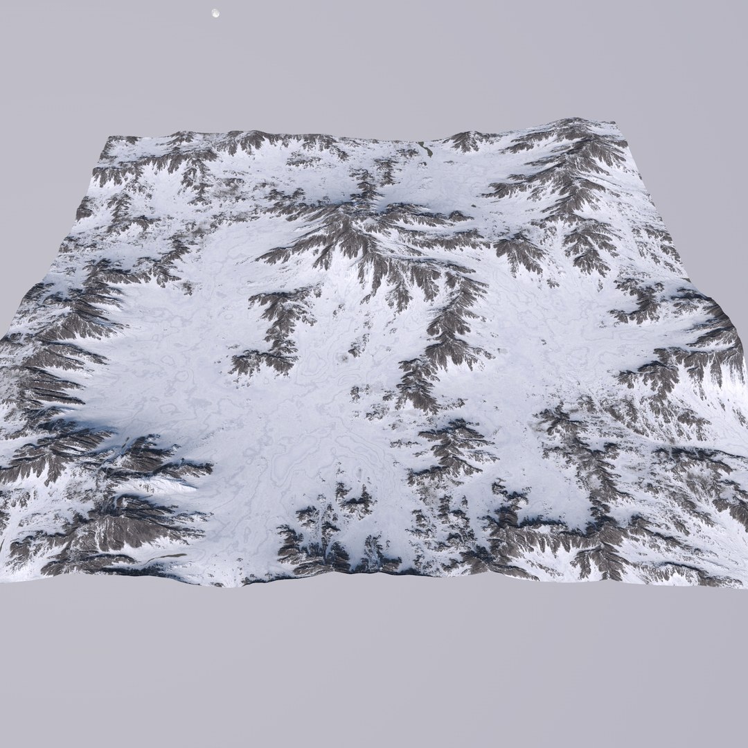 3D Snowy Terrain - TurboSquid 1388894