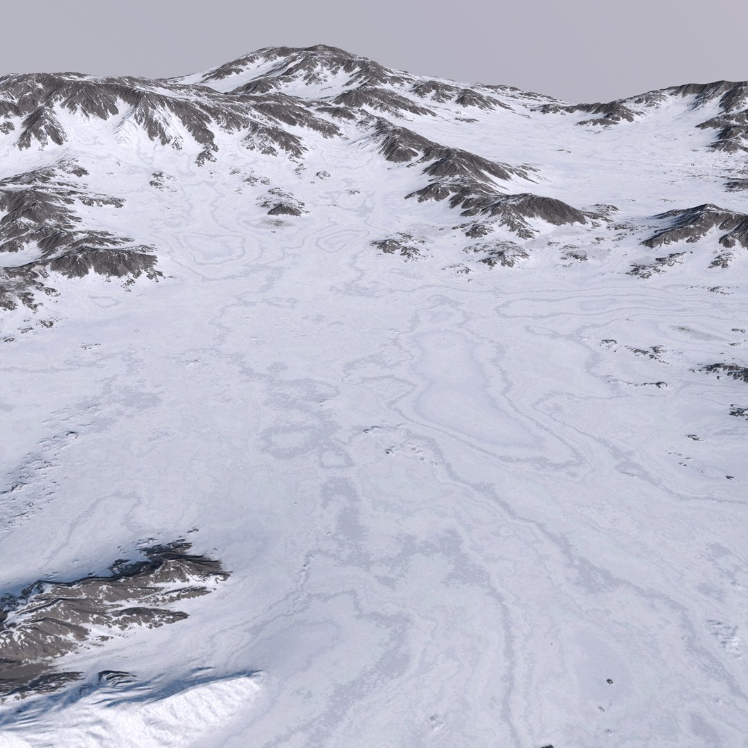 3D Snowy Terrain - TurboSquid 1388894