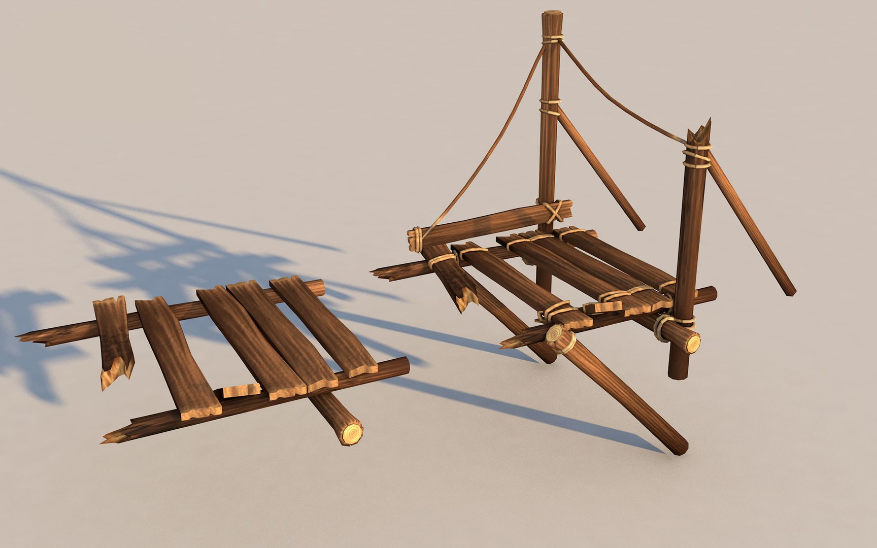 Medieval Wooden Bridge Broken 3D Model - TurboSquid 1511564