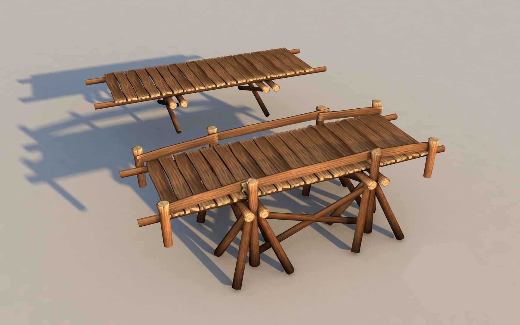 Medieval Wooden Bridge Broken 3D Model - TurboSquid 1511564