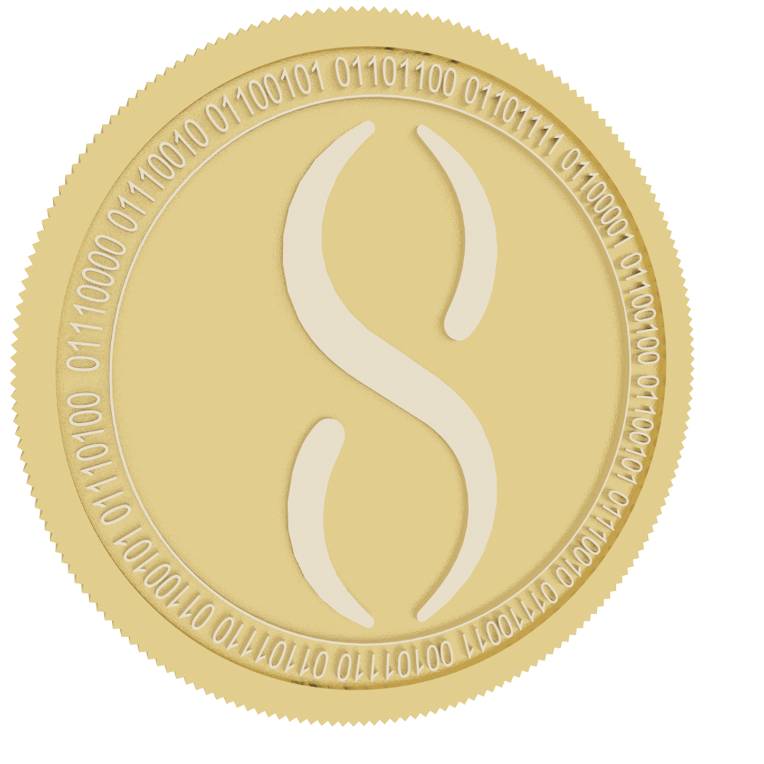 Singularitynet gold coin 3D - TurboSquid 1556085