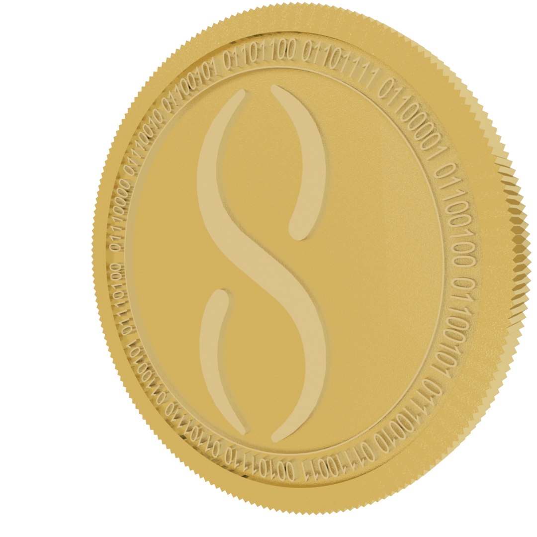 Singularitynet gold coin 3D - TurboSquid 1556085