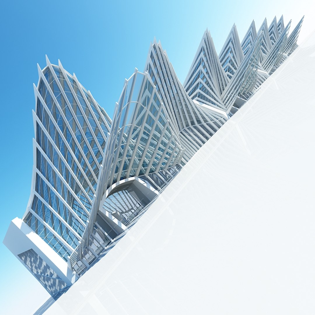 3d large architectural interior model