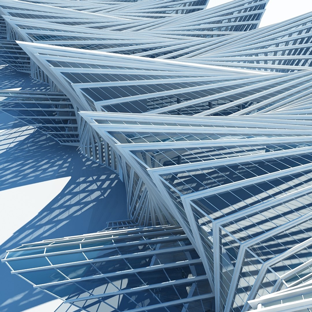 3d large architectural interior model