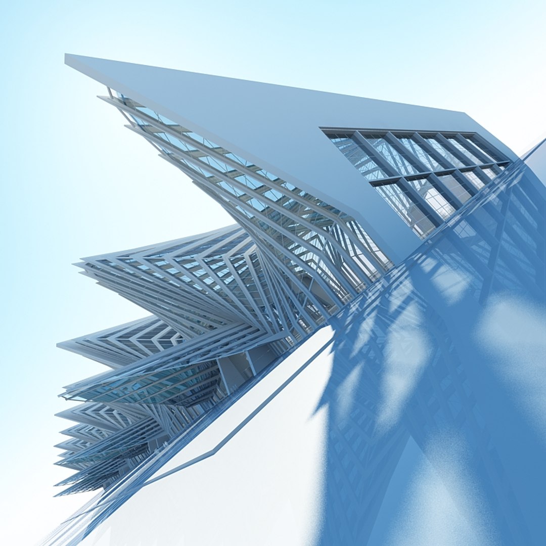 3d large architectural interior model