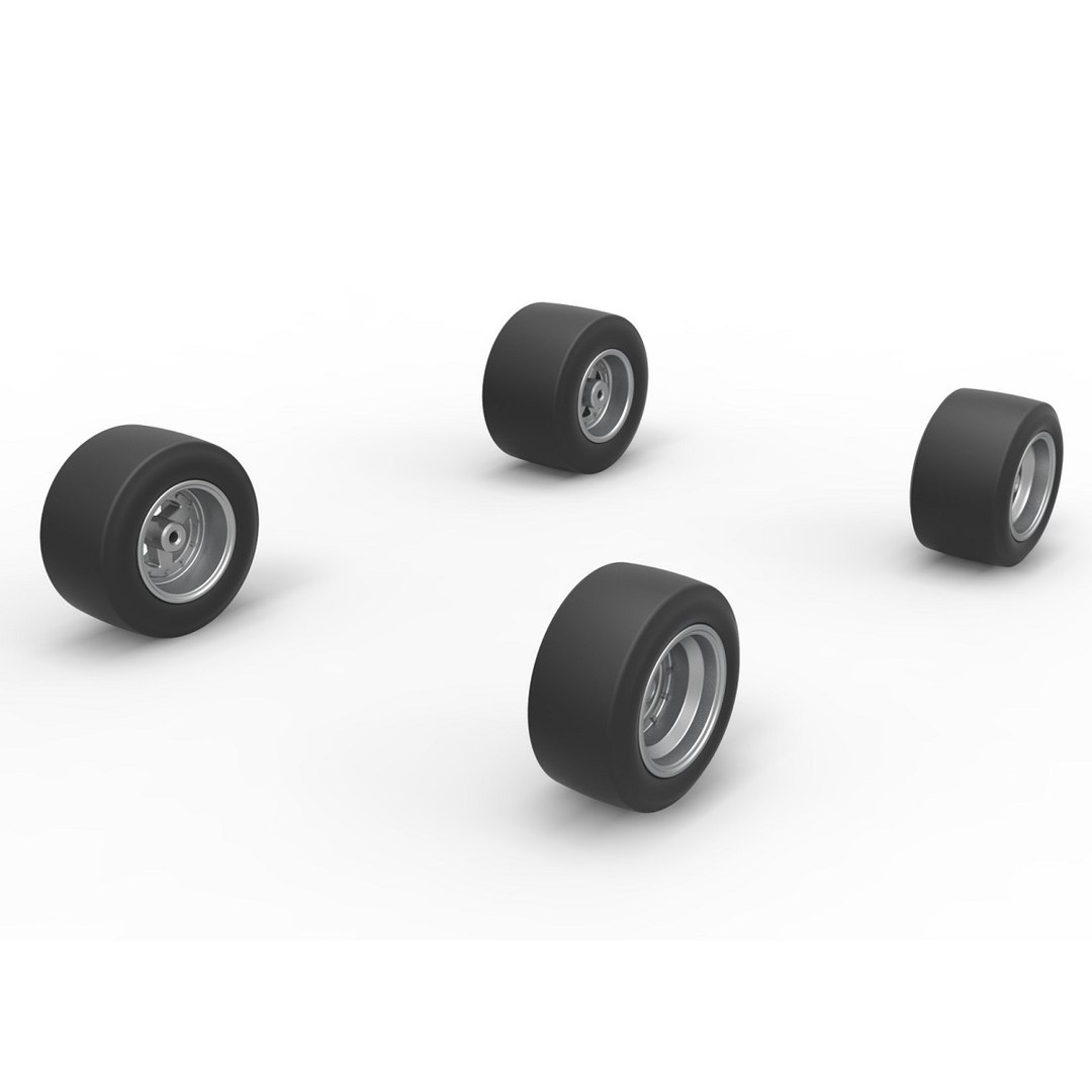 Wheel Set Of Pavement 600 Micro Sprint Car Scale 1 To 25 3D Model ...