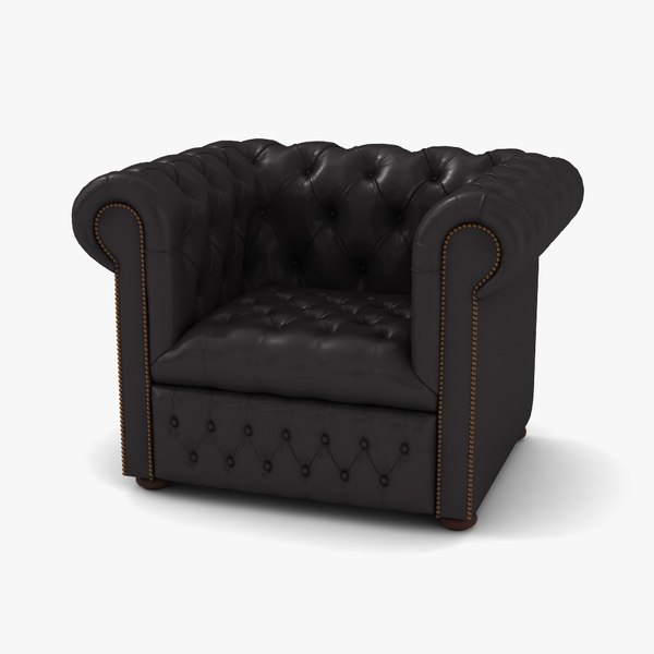 3D модель Chesterfield Armchair - TurboSquid 2009714
