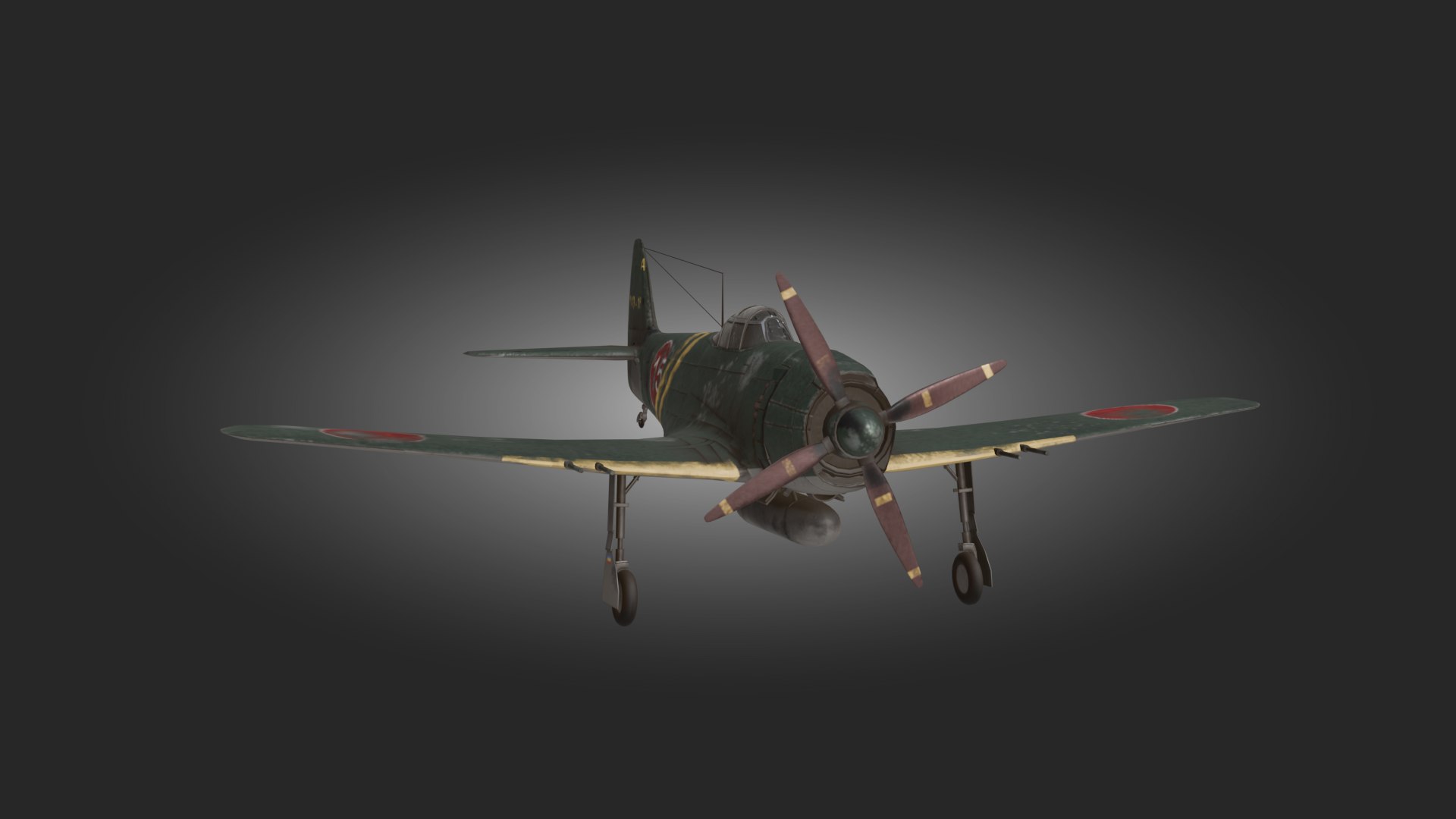 V-175 Zero Fighter Jet WWII 3D Model Model - TurboSquid 2316884