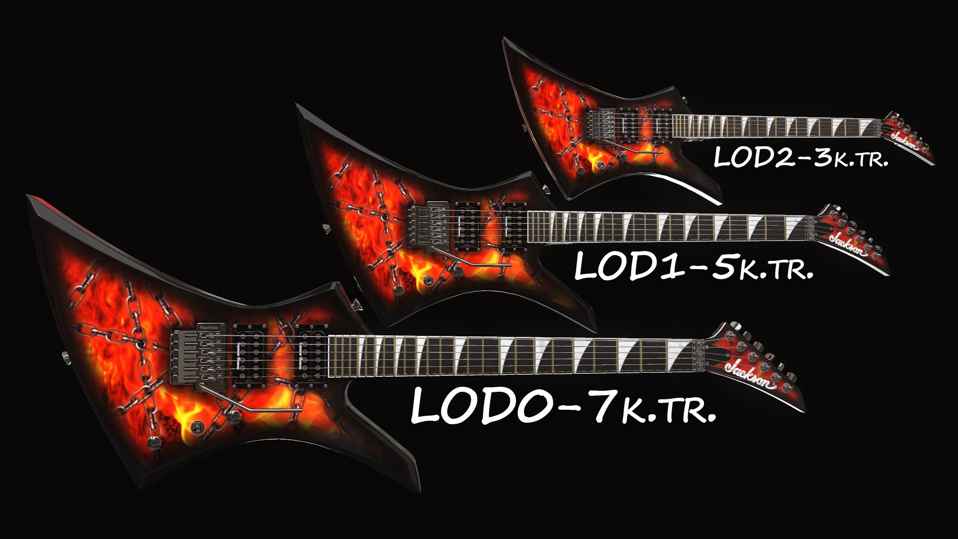 Engine Guitar 3D - TurboSquid 1342815