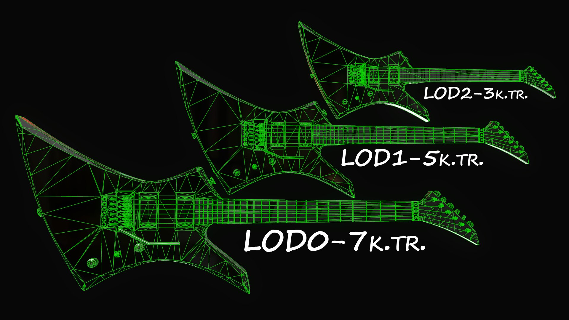 Engine Guitar 3D - TurboSquid 1342815