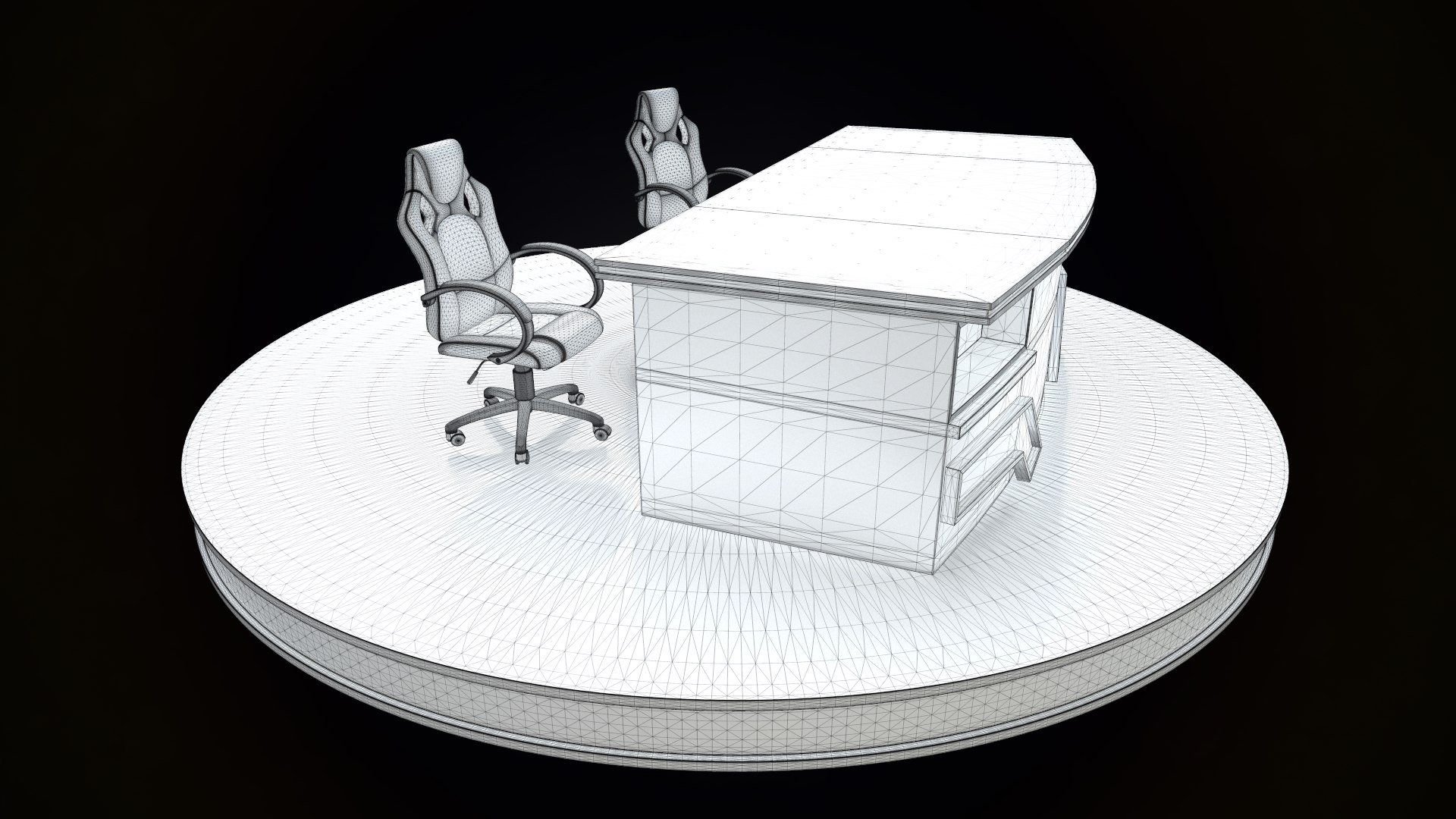 Gaming Chair With Table Virtual Set 3D Model - TurboSquid 1756323