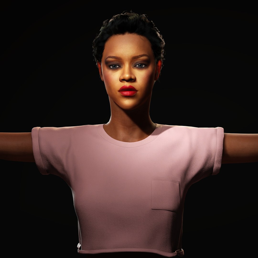 3D Rihanna 3D Model - Hyper Realistic - Low Poly 3D Model - TurboSquid ...