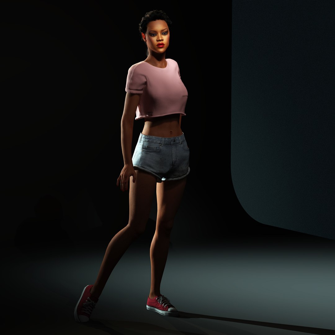 3D Rihanna 3D Model - Hyper Realistic - Low Poly 3D Model - TurboSquid ...