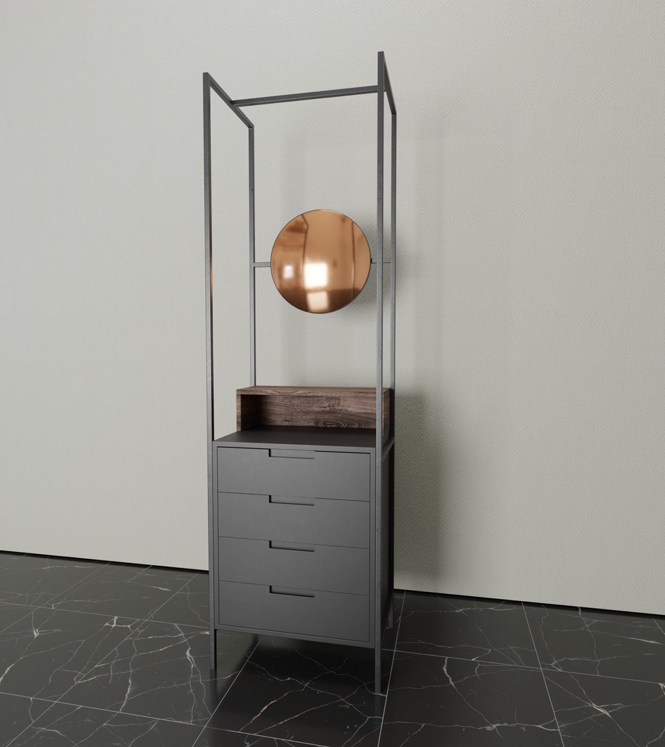 3D Alexandra Mirror Drawers MannMade London Model - TurboSquid 1752478