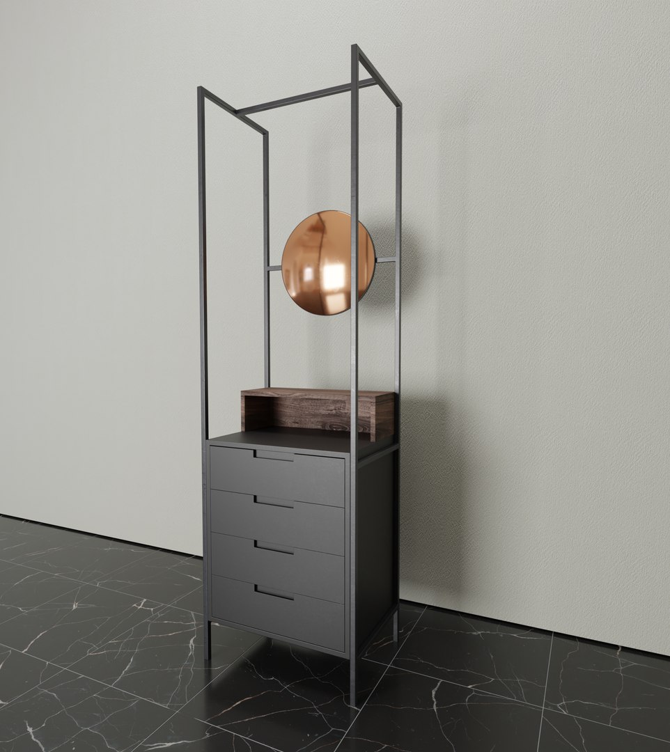 3D Alexandra Mirror Drawers MannMade London Model - TurboSquid 1752478