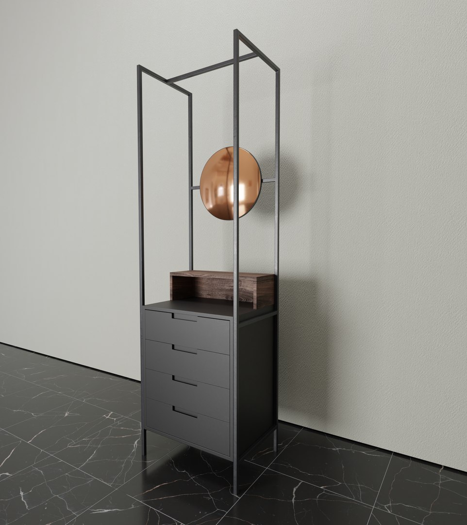 3D Alexandra Mirror Drawers MannMade London Model - TurboSquid 1752478