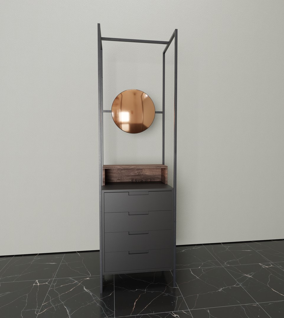 3D Alexandra Mirror Drawers MannMade London Model - TurboSquid 1752478