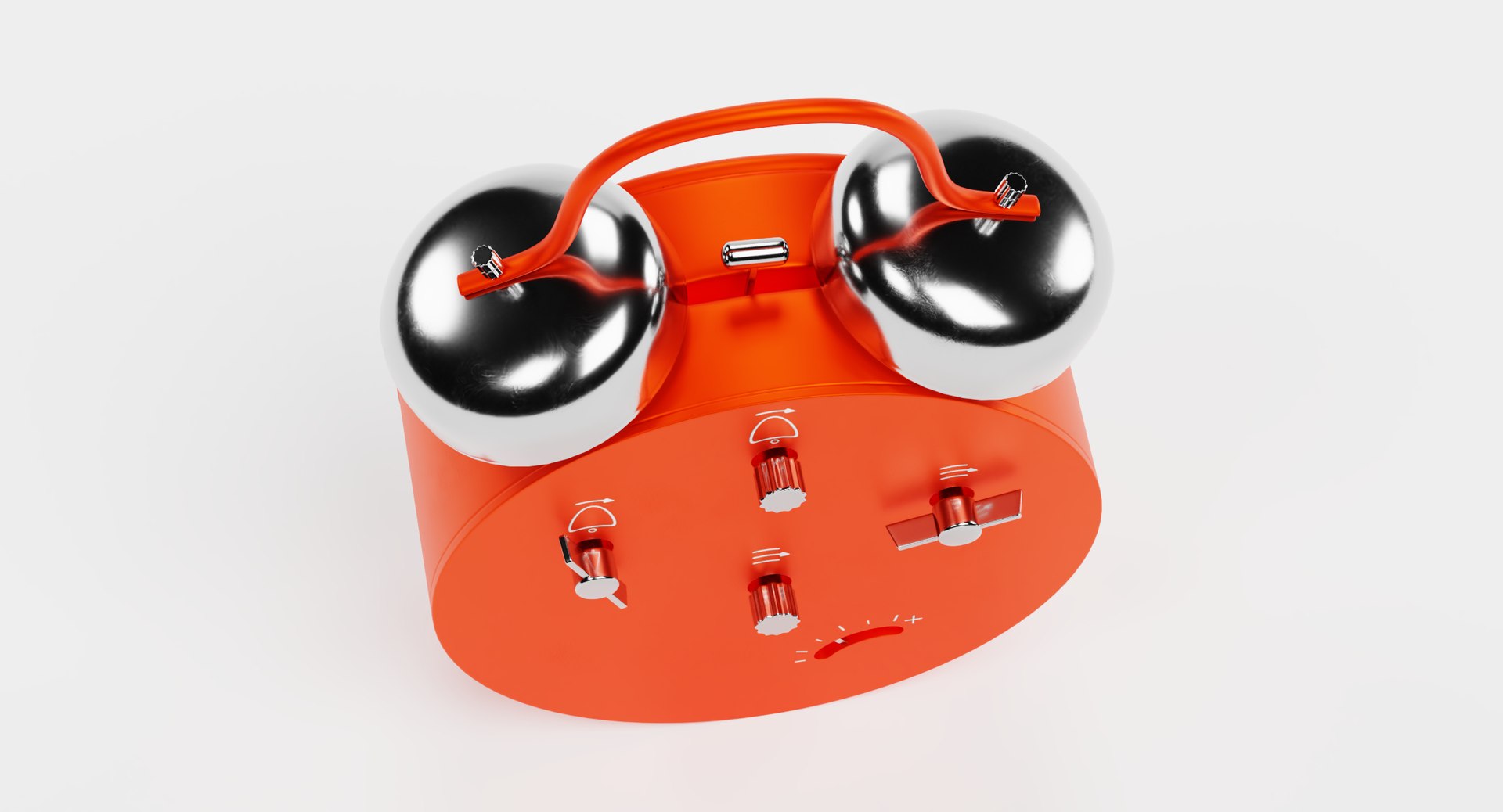 Red Alarm Clock Rigged 3D Model - TurboSquid 1345932