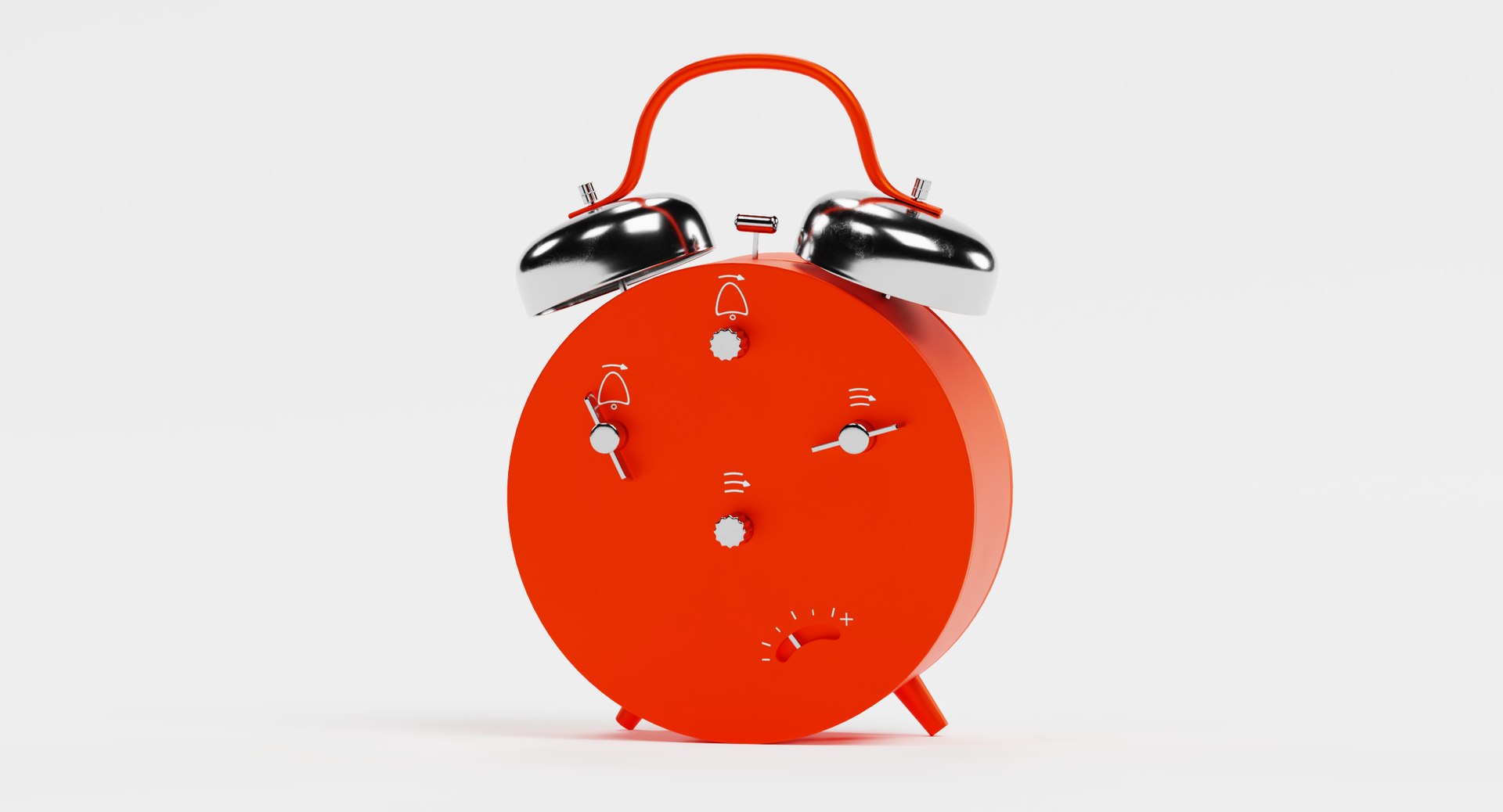 Red Alarm Clock Rigged 3D Model - TurboSquid 1345932