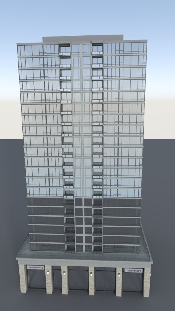 3d model condo skyscraper