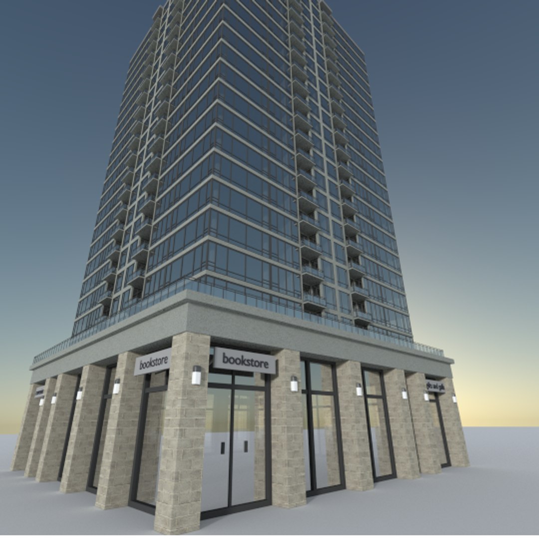 3d model condo skyscraper