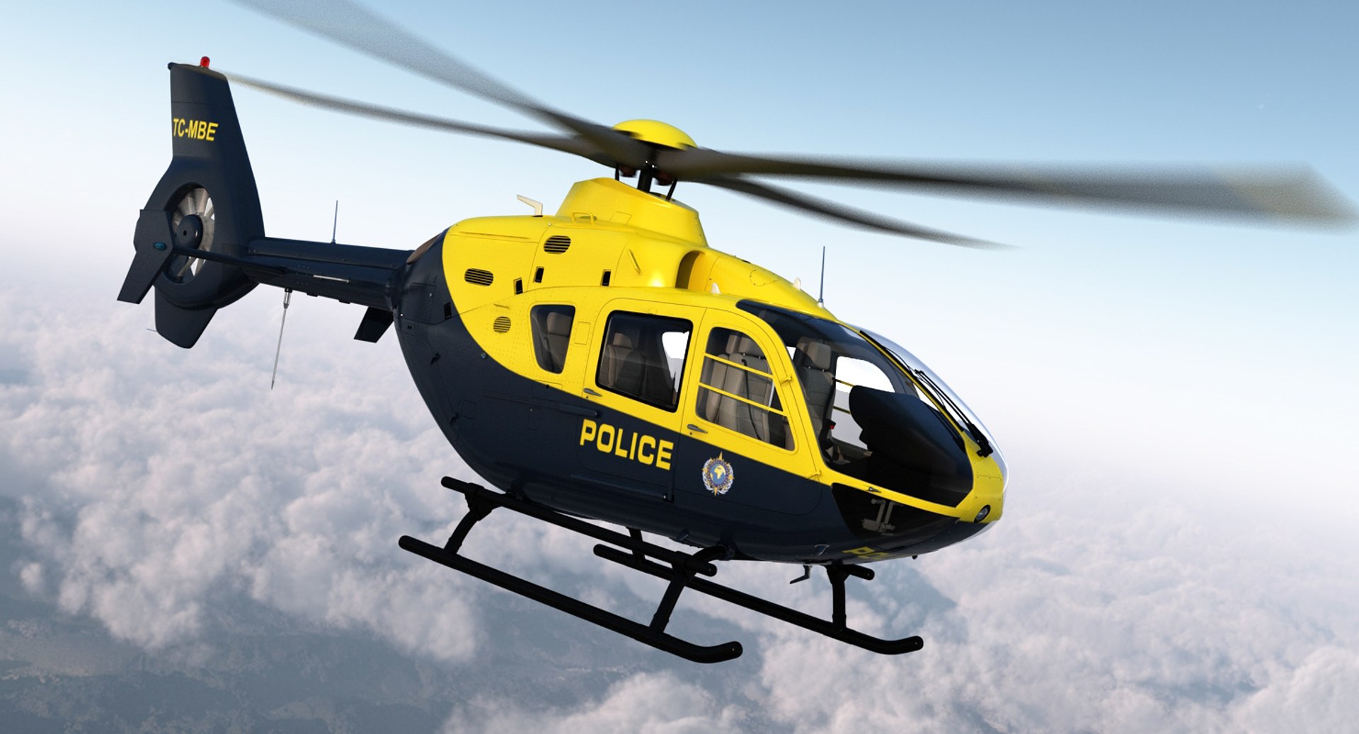 3D police eurocopter ec-135 - TurboSquid 1160344