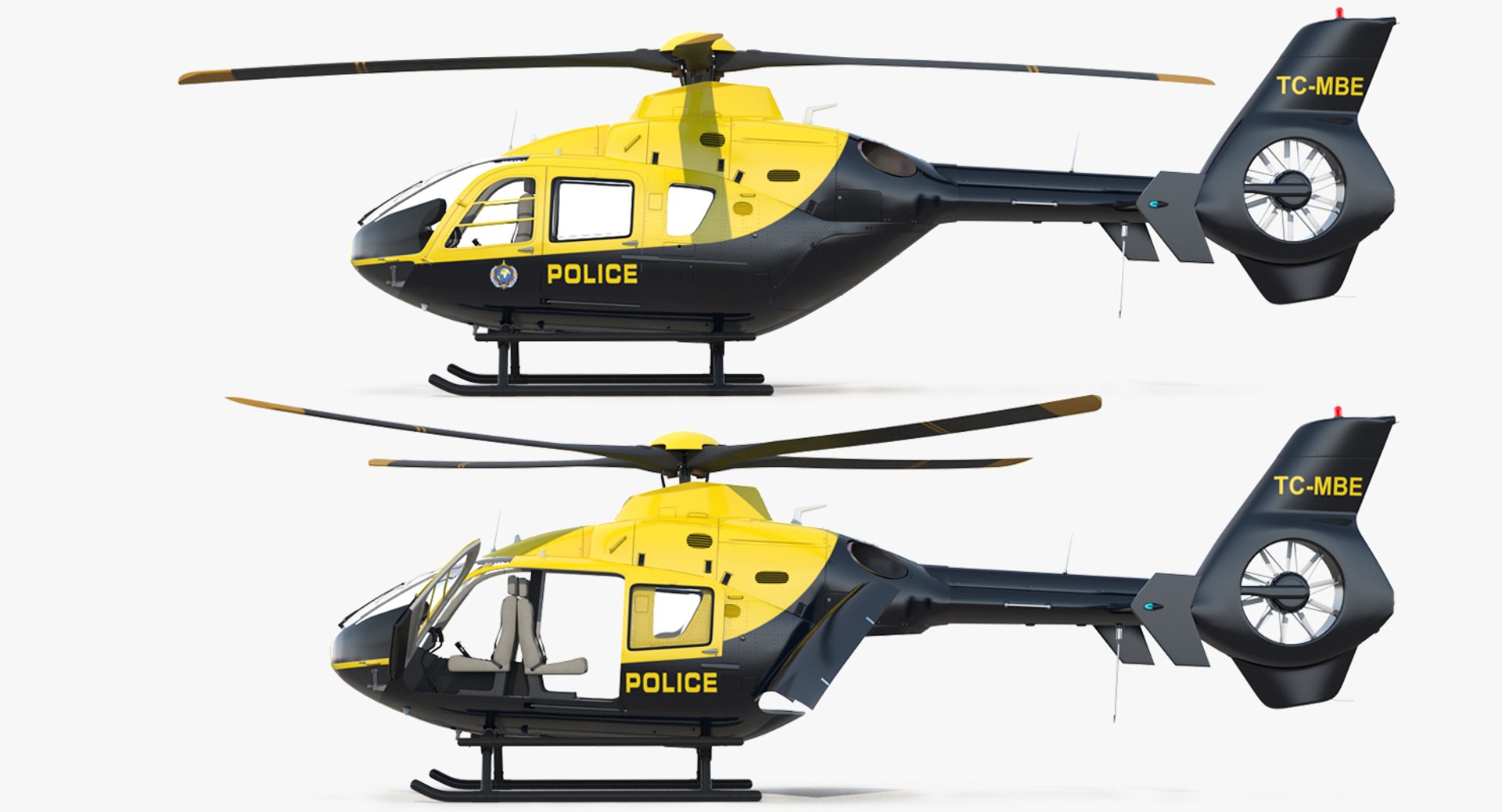 3D police eurocopter ec-135 - TurboSquid 1160344