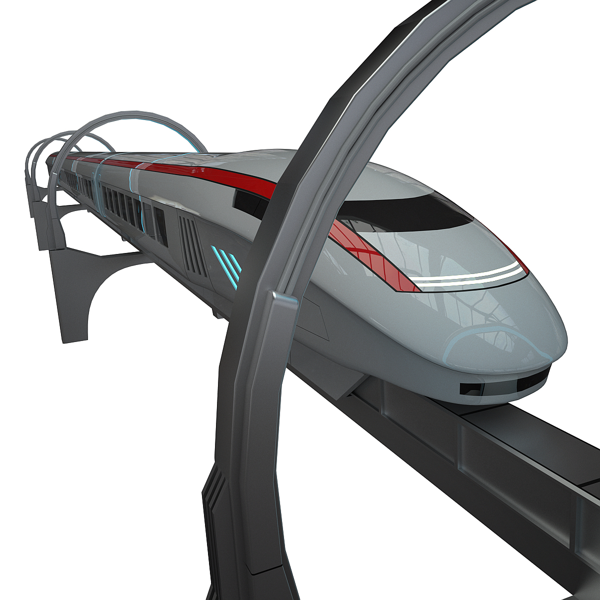 3D sci-fi train 2 - TurboSquid 1154377