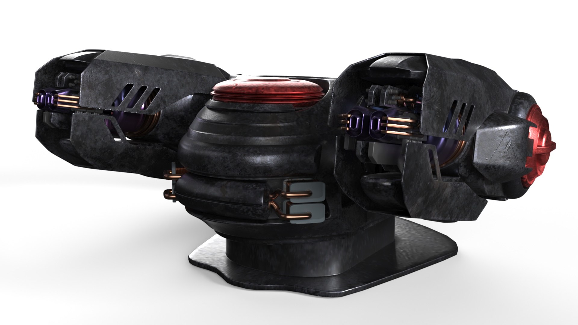 Cinema 4D 用にリグされた SF 重防衛ガンマウント3Dモデル - TurboSquid 2459072