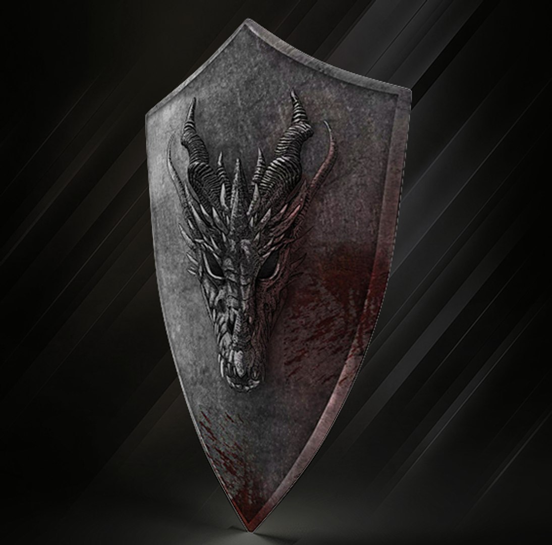 3d Dragon Shield Model