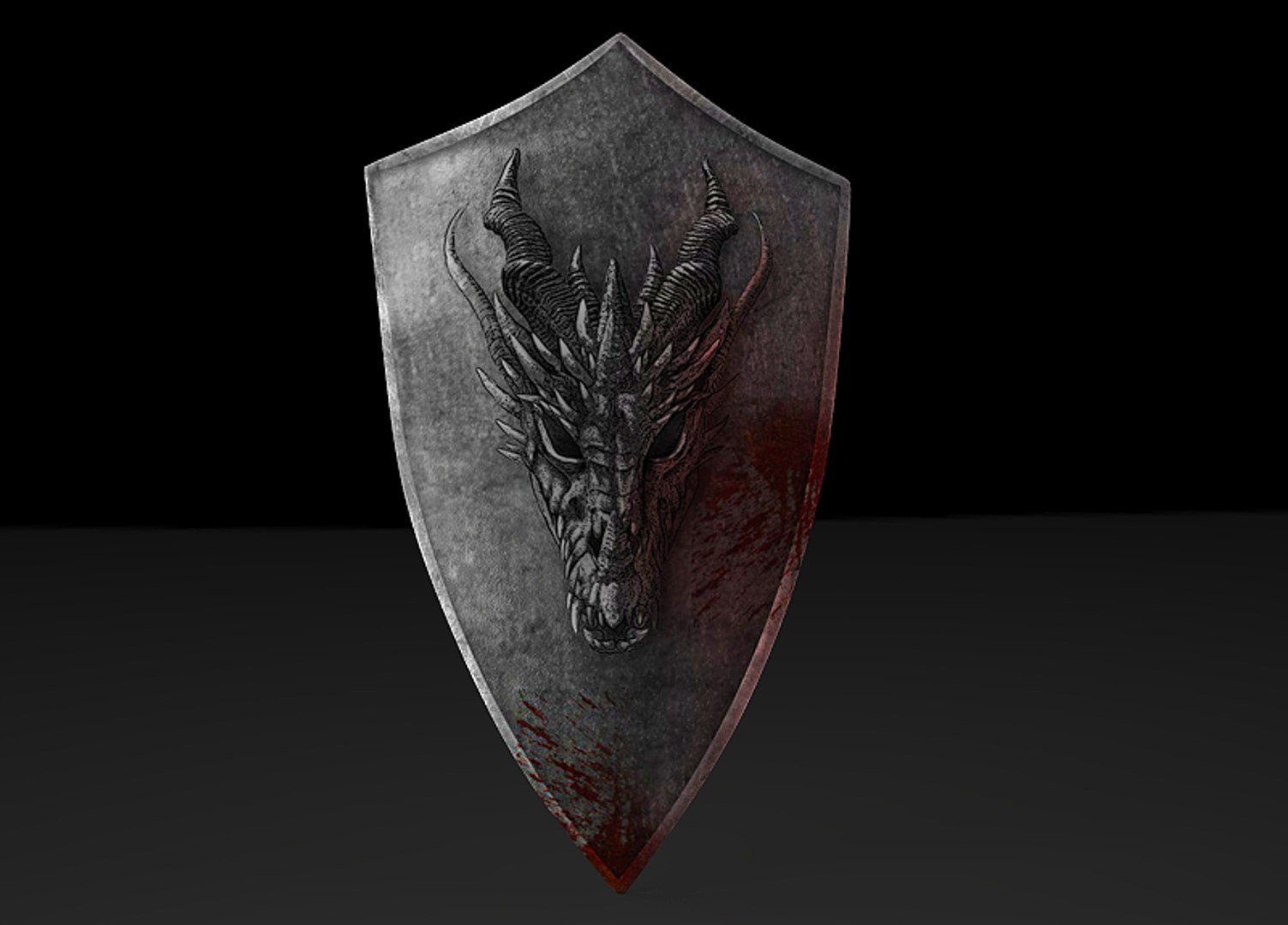 3d Dragon Shield Model