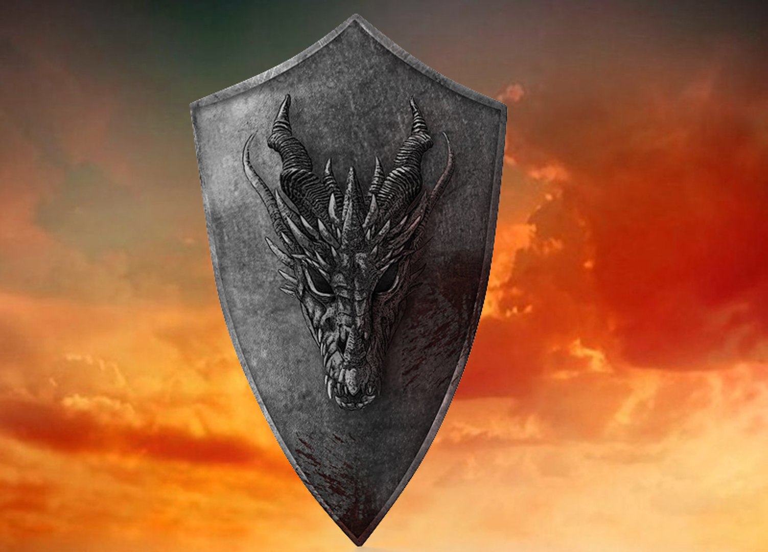 3d Dragon Shield Model