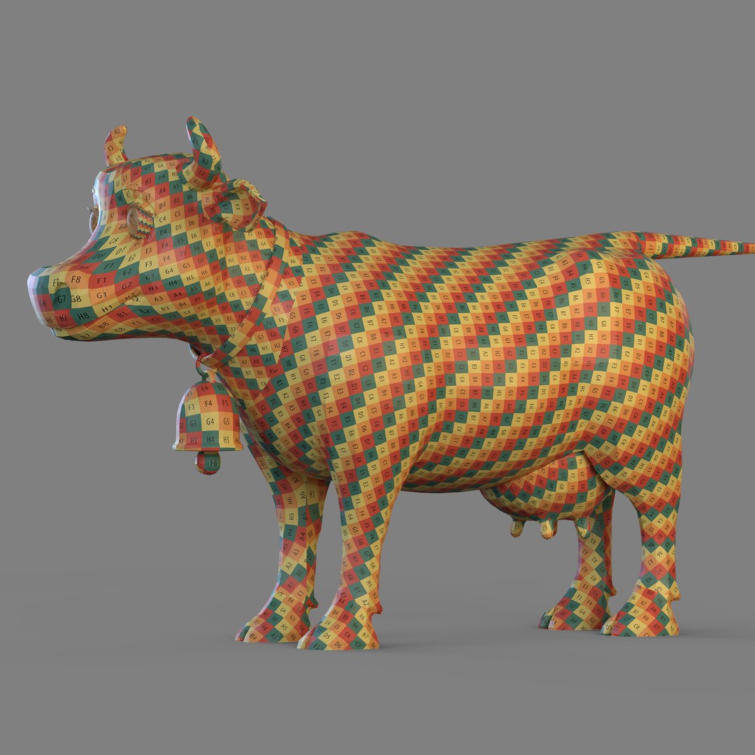 Cartoon Cow model - TurboSquid 1986546