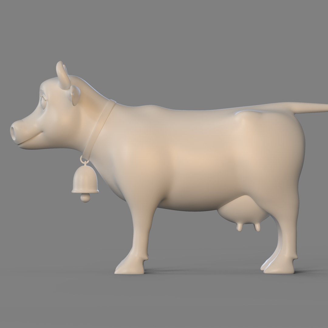 Cartoon Cow model - TurboSquid 1986546