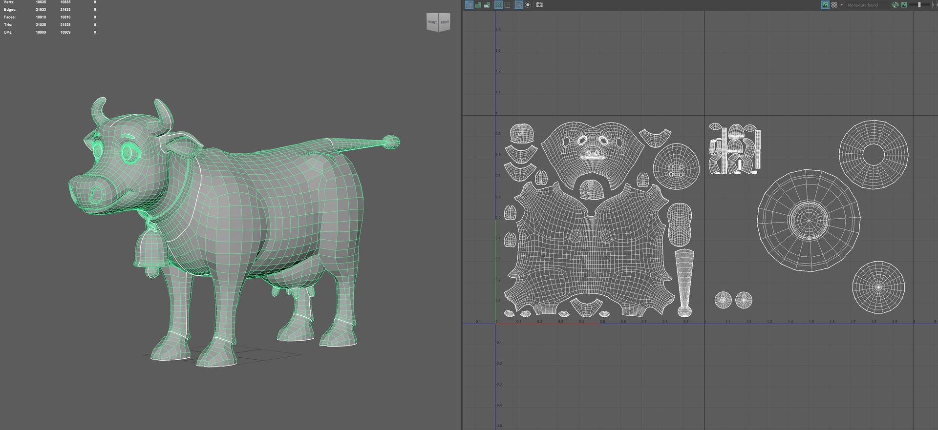 Cartoon Cow model - TurboSquid 1986546