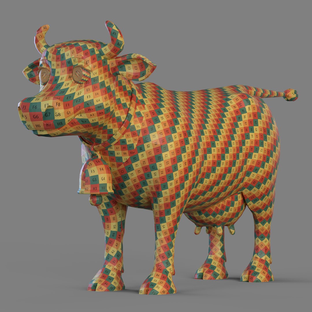 Cartoon Cow model - TurboSquid 1986546