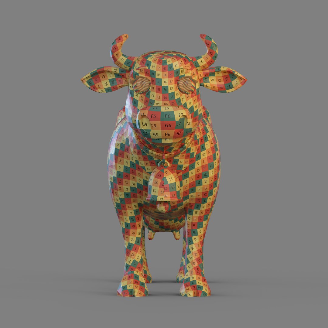 Cartoon Cow model - TurboSquid 1986546