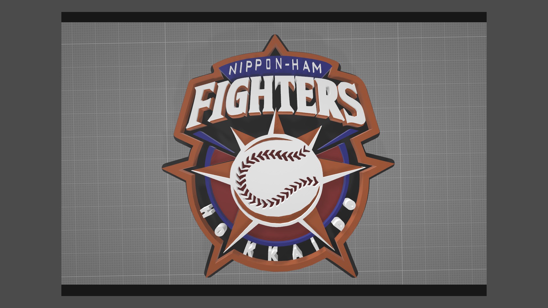 Nippon Ham Fighters Logo Keychan Printable And Renderable 3D Model ...