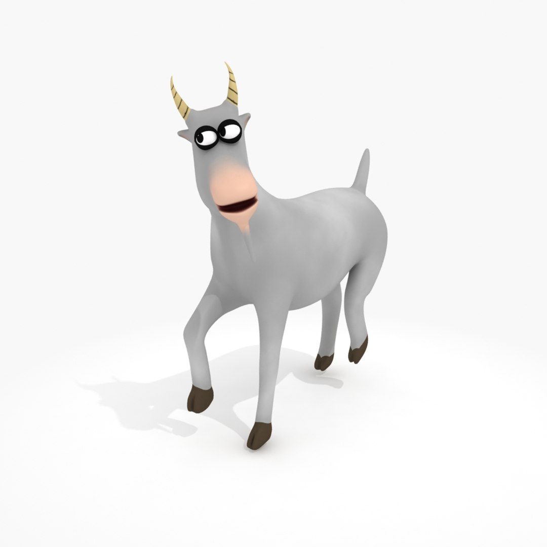3d Model Cartoon Goat Rig