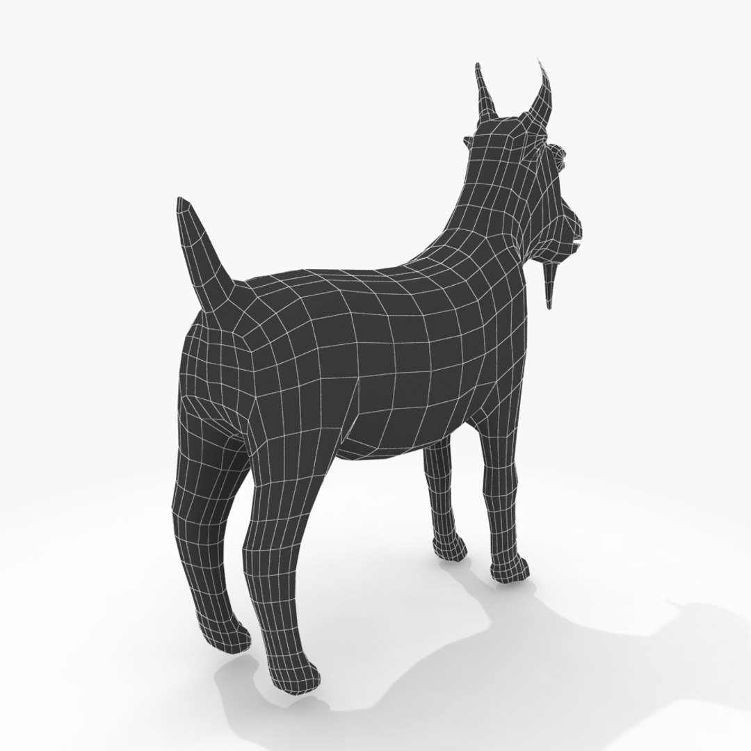 3d Model Cartoon Goat Rig
