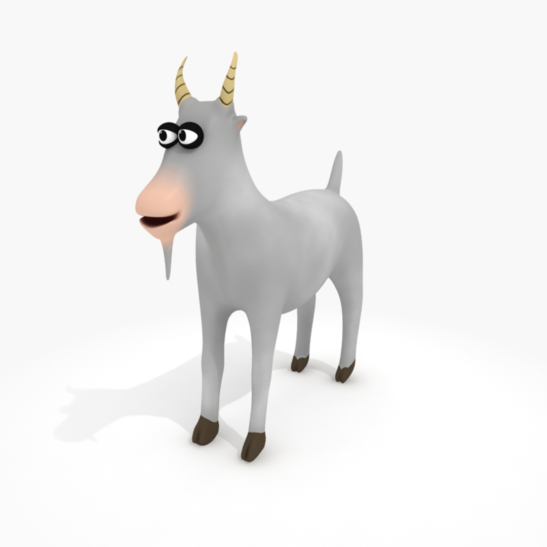 3d Model Cartoon Goat Rig