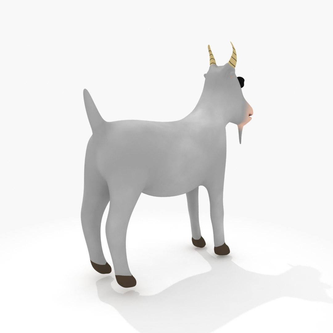 3d Model Cartoon Goat Rig
