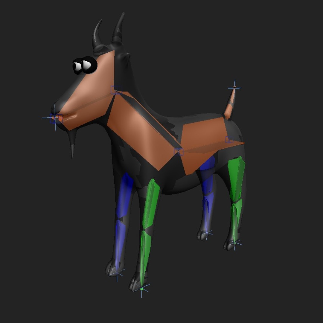 3d Model Cartoon Goat Rig