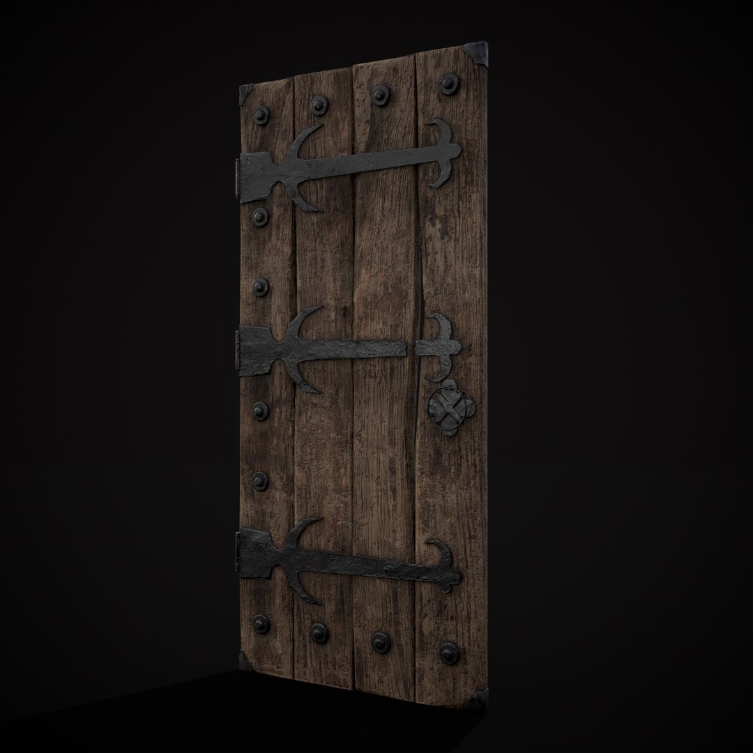 3D model Old Reinforced Wooden Door - TurboSquid 2052796