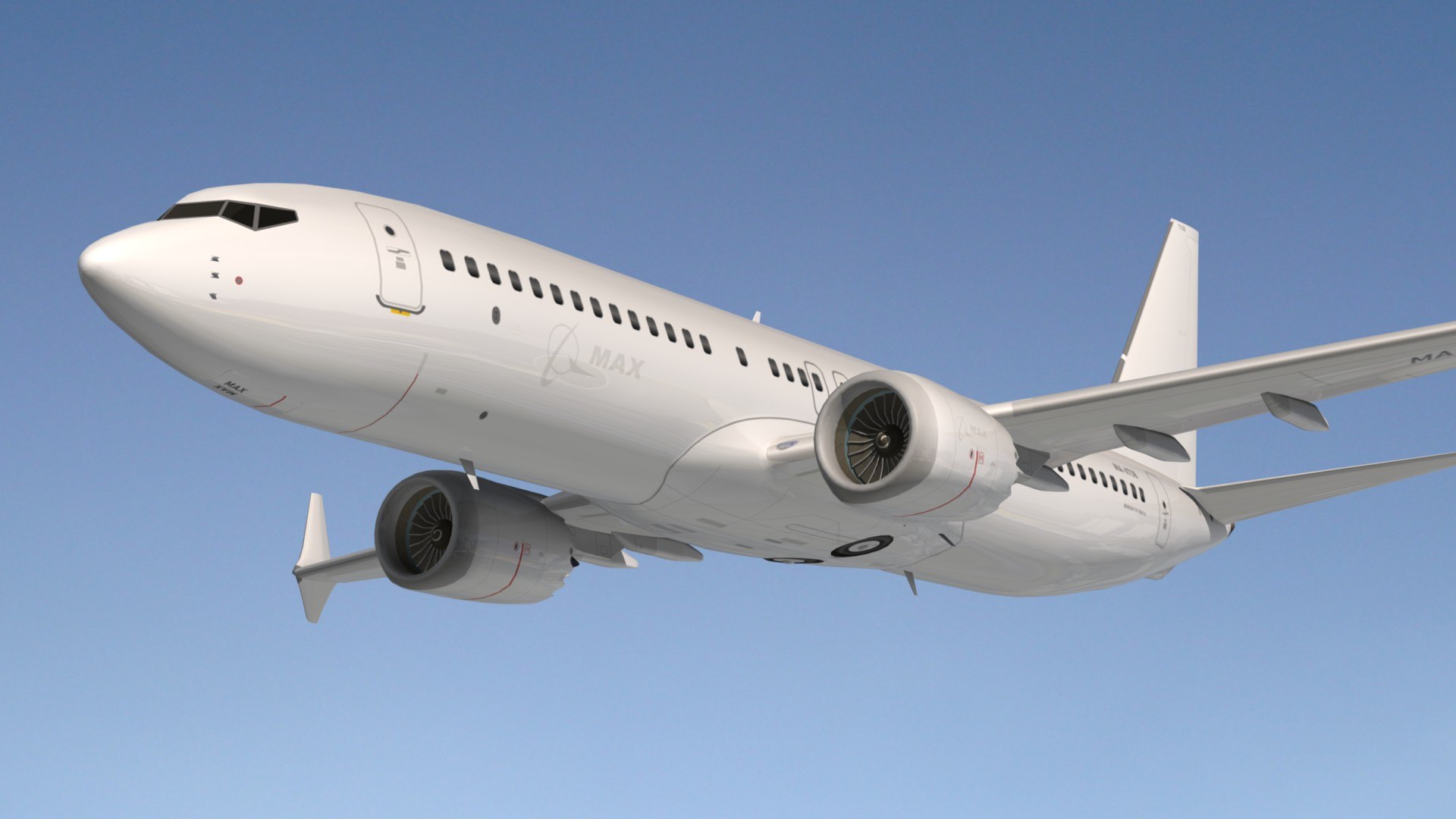 B737 MAX 8 White Livery R 3D Model - TurboSquid 2060502