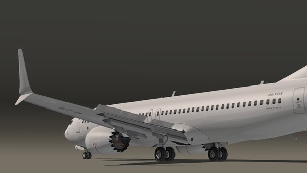 modelo 3d B737 MAX 8 Librea blanca R - TurboSquid 2060502