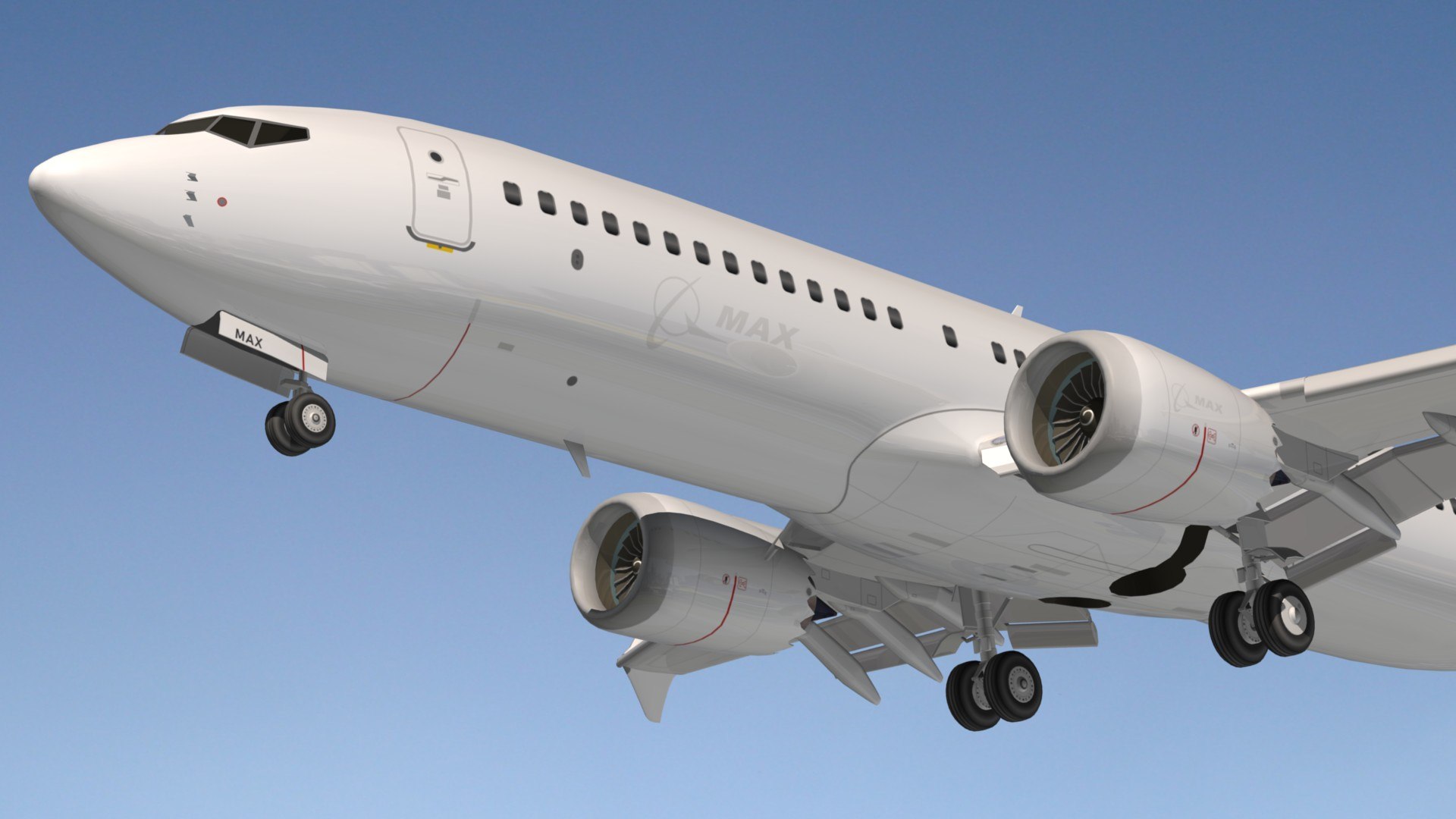 B737 MAX 8 White Livery R 3D model - TurboSquid 2060502